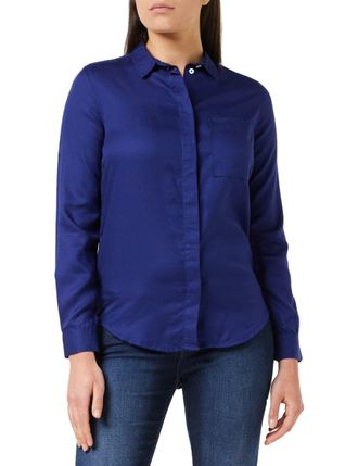 Kings of Indigo Damen Taja Hemd, Blau (Blue Print 8111), 34 (Herstellergröße: XS)