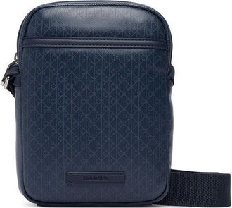 Calvin Klein Umh&auml;ngetasche Emblem Aop Coated Slim Reporter LV04D3334G Dunkelblau