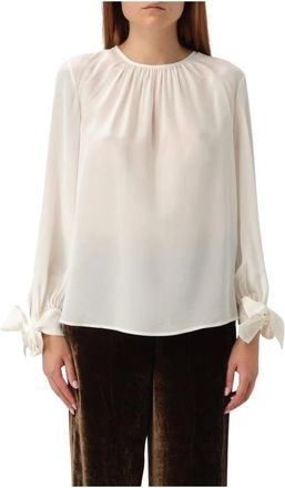Max Mara Femme, Blouses et Chemises, Beige, Taille: 34 FR Blouse &Eacute;l&eacute;gante