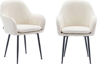 Sweeek Sweeek - 2er-Set Cord-Sessel mit mattschwarzen Metallbeinen