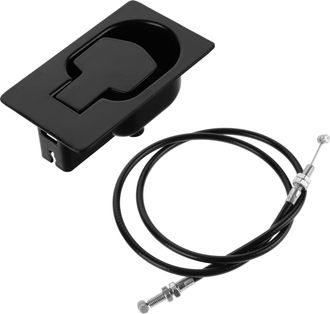 Cabilock Aluminiumlegierung Recliner Griff Ersatzteil Schwarz Verchromt Möbelstuhl Griff für Bürostuhl Sofa Hebel Langlebig und Robust