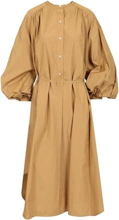 Loulou Studio Femme, Robes, Beige, Taille: 40 FR Vitti Cotton Poplin Dress