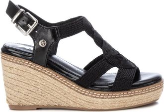 Xti Sandalen 142320 schwarz-Keilhöhe 10cm