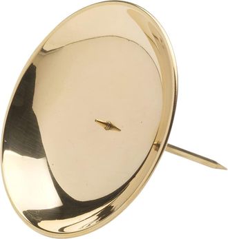 NKlaus Adventskranz Kerzenhalter mit Dorn Ø10cm Messing Gold Glanz poliert Dekoration Oberfläche glatt 10660