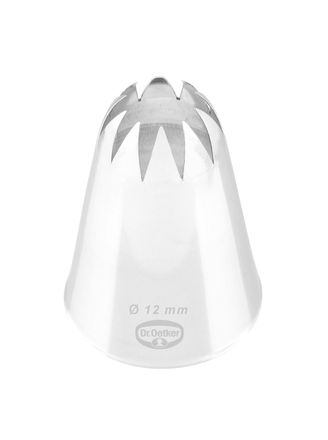 Dr. Oetker Sternt&uuml;lle, geschlossen 12 mm, geschlossene Sternt&uuml;lle aus der T&uuml;llen-Manufaktur, Backzubeh&ouml;r zum Dekorieren (Farbe: silber), Menge: 1 St&uuml;ck
