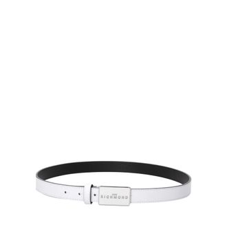 John Richmond Ceinture &agrave; boucle logo - Femme - Accessoires - Blanc - Taille: 85 CM