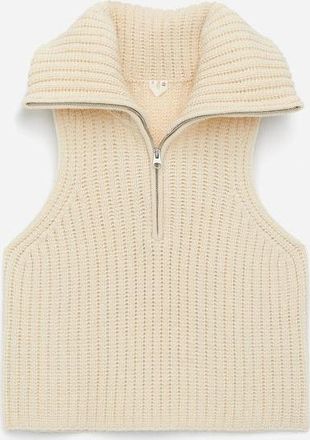 Arket Gerippter Wollpullunder -Wei&szlig;