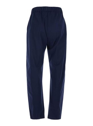 Semicouture Womens Pants Buddy Stretch Cotton Blue Trousers