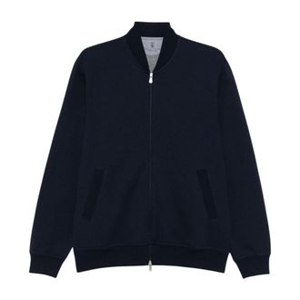 Brunello Cucinelli Veste Bomber zipp&eacute;e - Homme - Vestes - Bleu - Taille: M