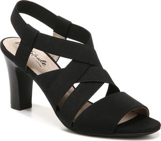 Life Stride Damen Charlotte Sandale mit Absatz, Schwarz, 41.5 EU Weit