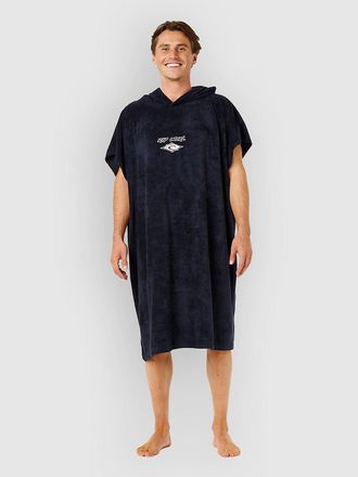 Rip Curl Classic Surf Hooded Poncho de surf noir