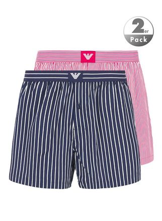 Emporio Armani Herren Unterw&auml;sche blau Mikrofaser/Funktion gestreift