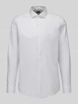 HUGO BOSS Regular Fit Businesshemd mit Haifischkragen