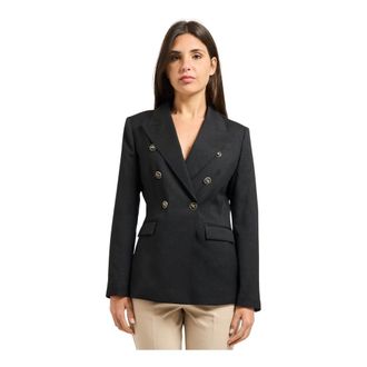 Yes-Zee YES Zee, Femme, Vestes, Noir, Taille: 38 FR Veste Crois&eacute;e
