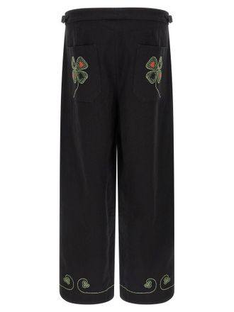 Bode Mens Black Cotton Casual Pants