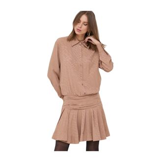 Pinko Pinko - Arzach Dress - Femme - Robes - Beige - Taille: 36 FR