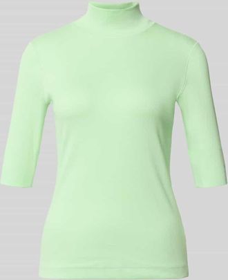 Marc Cain Slim Fit T-Shirt aus Baumwoll-Mix mit Stehkragen