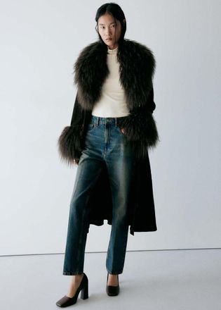 Mango T-shirt &agrave; col montant blanc cass&eacute; - Femme - XXS - MANGO