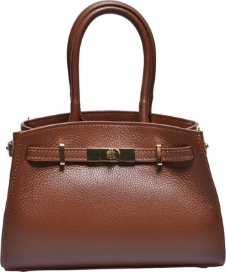 Anna Luchini Kastanienbraun Rindsledertasche