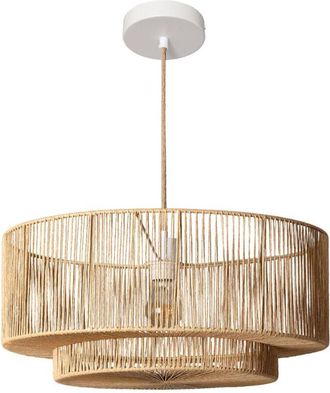 Sweeek Sweeek - Suspension luminaire effet rotin Coline naturel ø 50cm