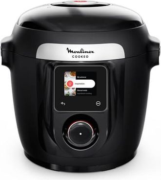 Moulinex Cookeo Wi-Fi 10-en-1, Multicuiseur, 10modes de cuisson, Cuisson sous pression, Etapes d&eacute;taill&eacute;es, CE96G810, Noir
