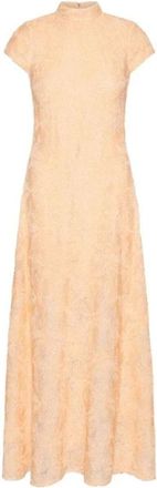 Rotate Rotate Birger Christensen, Femme, Robes, Jaune, Taille: 38 FR Robe &agrave; col montant