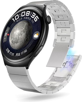 Generic Metall-Magnetband für Watch GT 46 mm/42 mm 2E/pro Active, Edelstahlarmband, Ersatzzubehör