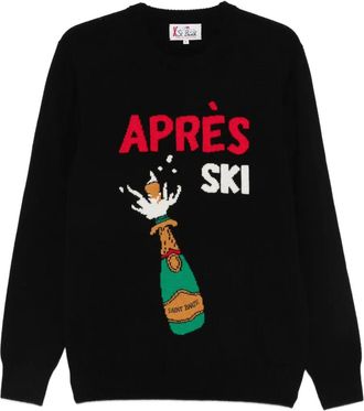 MC2 Saint Barth Heron graphic-intarsia sweater - Schwarz