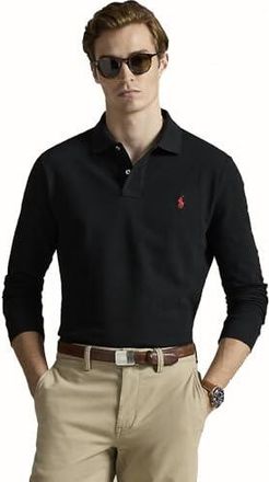 Ralph Lauren Polo en piqu&eacute; Custom Slim Fit (FR/ES, Alpha/Lettres, L, Taille Normale, Taille Normale, Noir)
