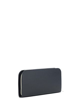 Saint Laurent Mens Grain De Poudre Leather Wallet Black Calf Bos Taurus