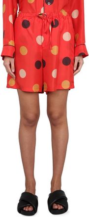 Aspesi Silk Elastic Drawstring Shorts - Orange