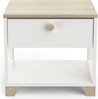 Demeyere Demeyere - Chevet 1 tiroir 43 cm blanc et chêne kronberg - hunda