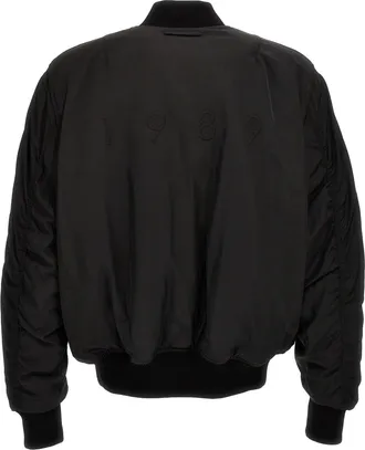 1989 STUDIO Padded Nylon Bomber Jacket - Black