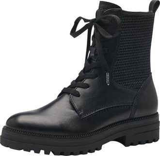 Tamaris Damen Schnürstiefel Leder; BLACK/schwarz; 39 EU