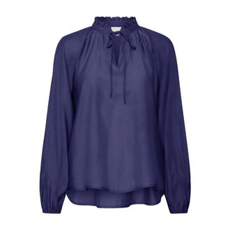 Ichi Ihkarlani LS Bluser 20121888 - - Blouses & Shirts - Damen - Blau - XS