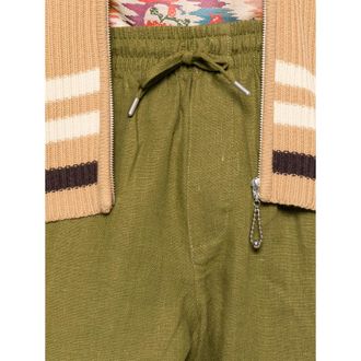 Arte Wide-Leg Linen Trousers - Green