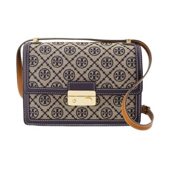 Tory Burch Femme, Sacs, Multicolore, Taille: ONE Size Sac &agrave; bandouli&egrave;re en cuir bleu &agrave; trois compartiments