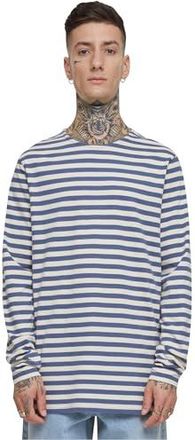 Urban Classics Homme Regular Stripe L T-Shirt, Bleu, S EU