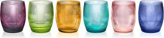 IVV gluglu set of 6 glasses assorted colors cl 30