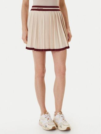 Guess Faltenrock V6GD04 Z0649 Beige Regular Fit