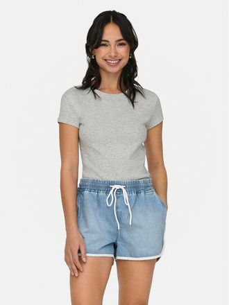 Only T-Shirt Elina 15320229 Grau Slim Fit