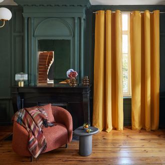 Madura Rideau Oeillets Doublé Occultant Carlina Ocre - JAUNE