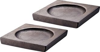 GEFU Untersetzer MIRA, klein - 2 Stück, Untersetzer aus Akazienholz, Glasuntersetzer, Tischschutz, ideal für Thermoglas MIRA