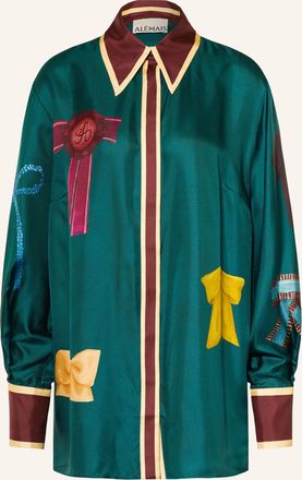 Alemais Al&eacute;mais Hemdbluse Rosette Aus Seide gruen