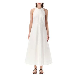 R&oacute;he Femme, Robes, Blanc, Taille: 36 FR Halter Dress Cotton