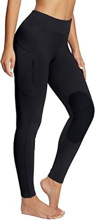 Baleaf Legging déquitation doublé en Polaire pour Femme résistant à leau avec Poches zippées, Noir, XL