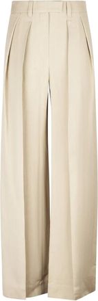 Brunello Cucinelli Femme, Pantalons, Brun, Taille: 36 FR Pleated Pantalons
