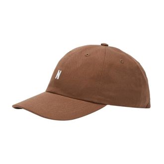 Norse Projects unisex, Accessoires, Brun, Taille: ONE Size Casquette de sport en sergé châtaigne