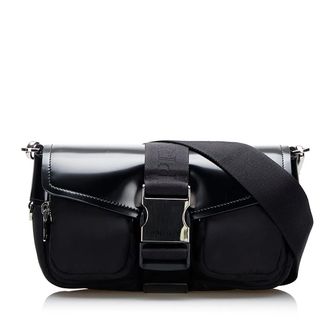 Prada Hobo Bags - Re-Nylon & Spazzolato Pocket Crossbody - Gr. unisize - in Schwarz - f&uuml;r Damen