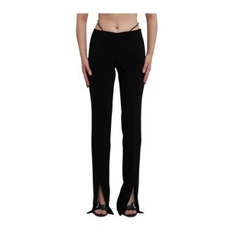 Dsquared2 Femme, Pantalons, Noir, Taille: 38 FR Pantalon Icon à Sangles avec Fermeture Éclair